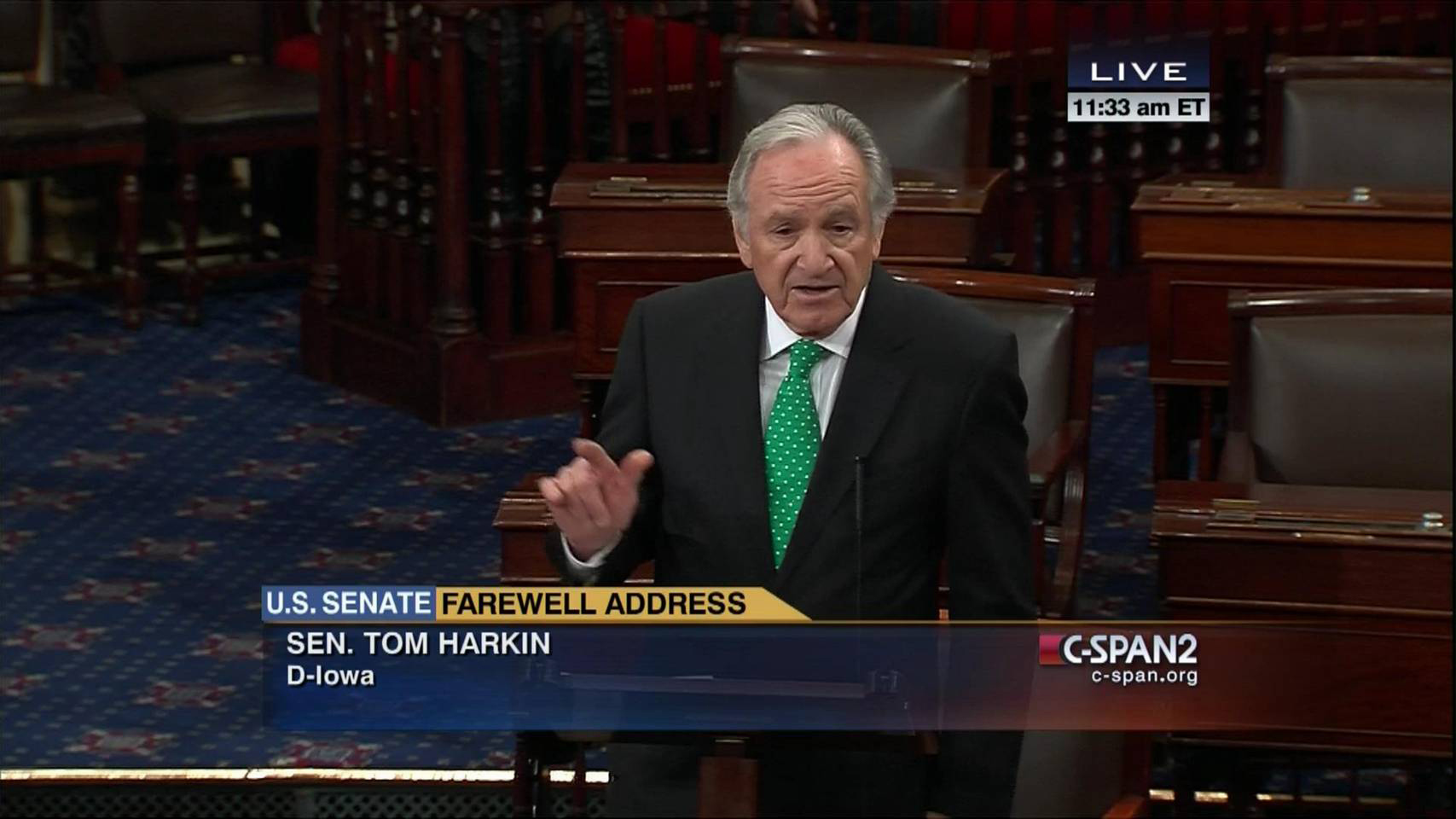 Sen. Tom Harkin Showed His Father’s WPA Card During Farewell Speech ...