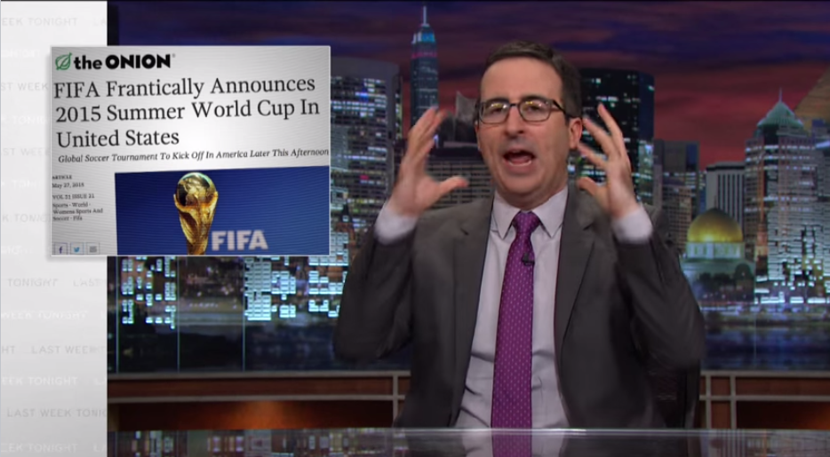 John Oliver: FIFA President Is A ‘Swiss Demon’ And A Snake’s ‘A**hole ...