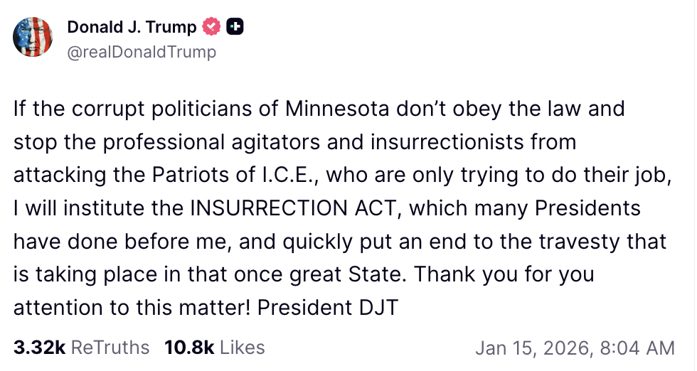 With Blood on His Hands, Trump Is Eager To Invoke Insurrection Act
